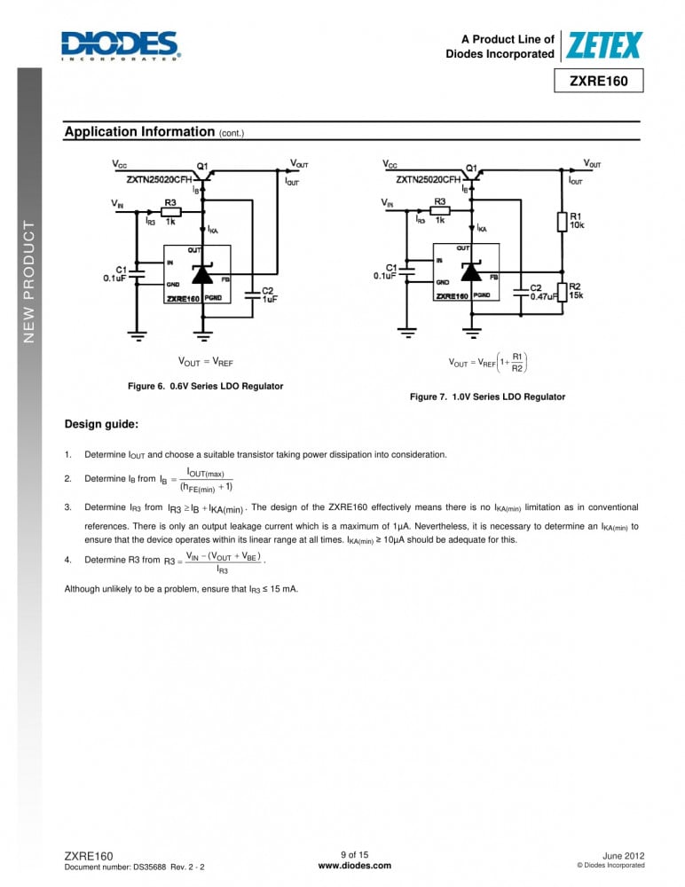 ZXRE160 datasheet page 9