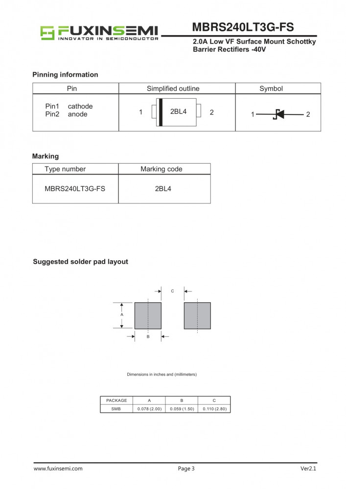 MBRS240LT3G-FS datasheet page 3