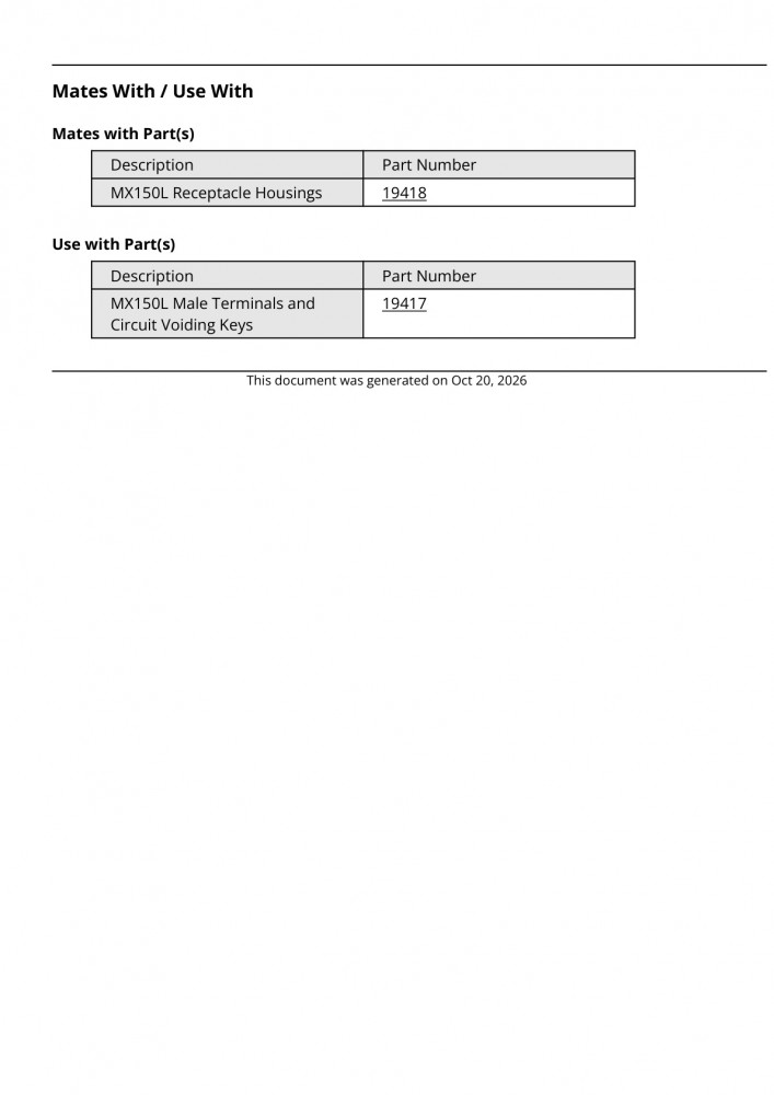 Technical document image 3 for MOLEX 194350612