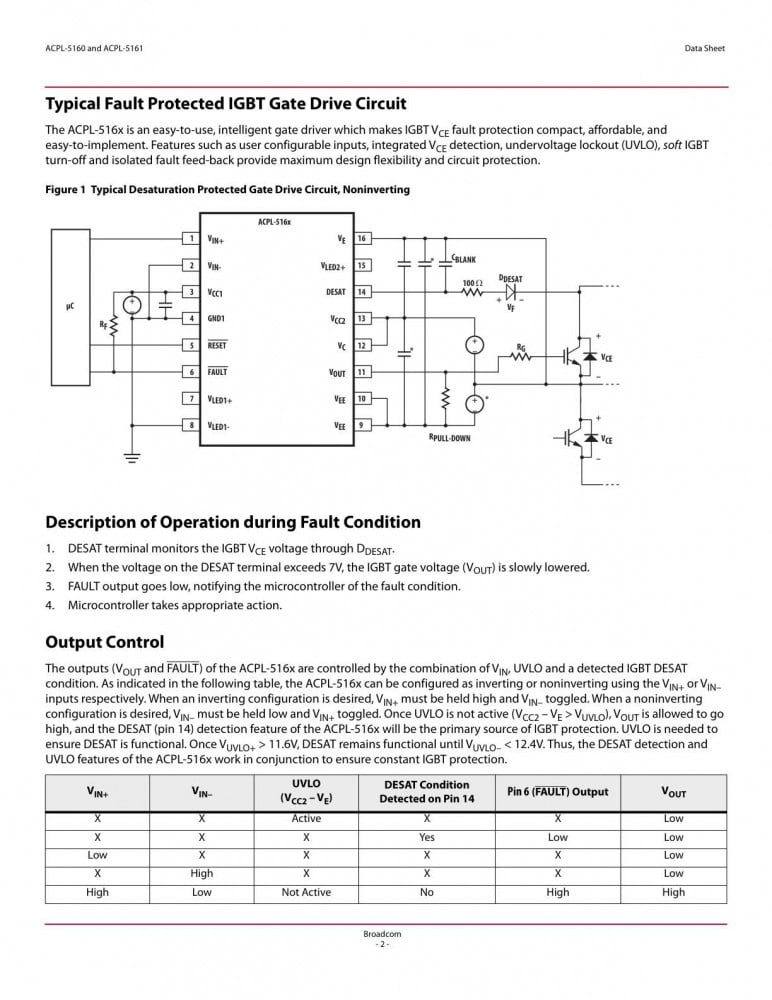 ACPL-5160-200 datasheet page 2