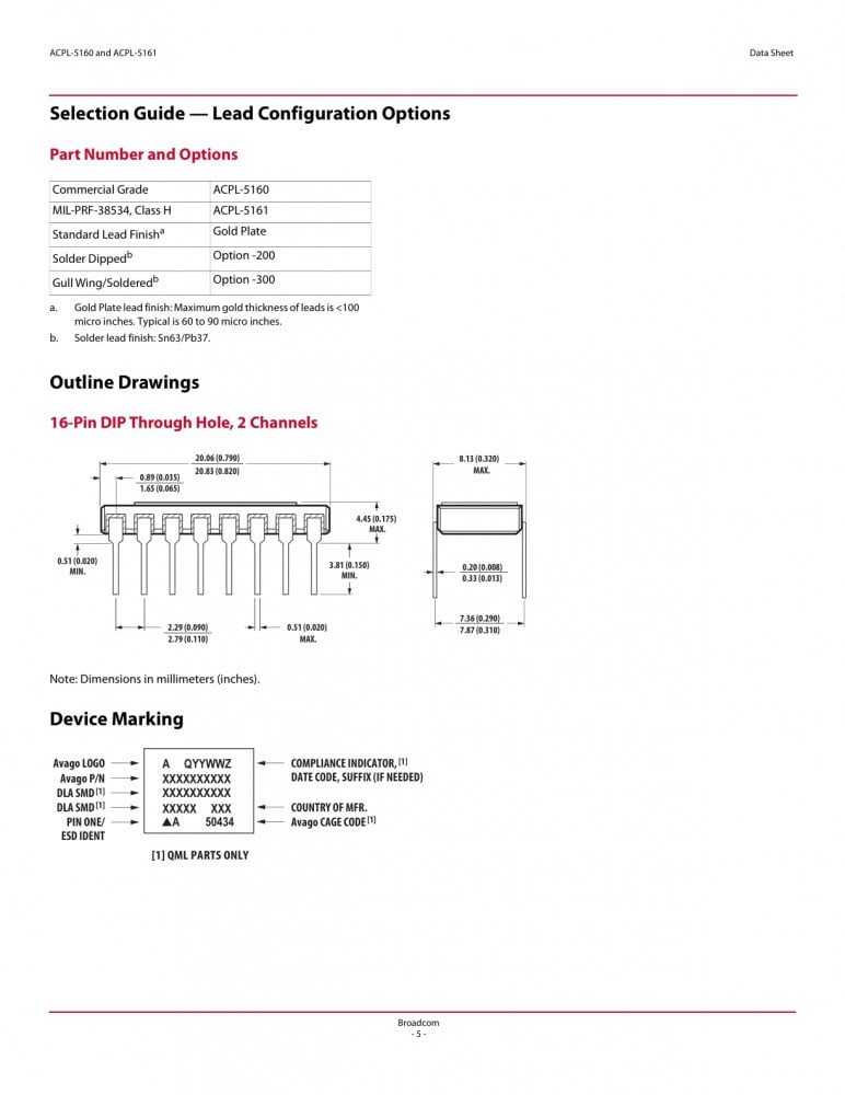 ACPL-5160-200 datasheet page 5