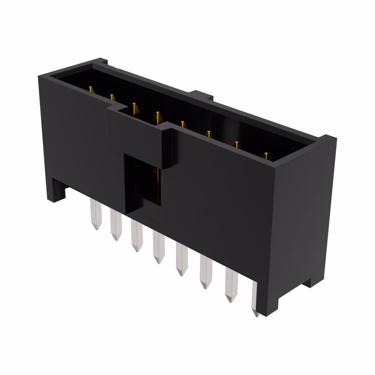 C-Grid III PCB Header, 2.54mm Pitch, Through Hole, Single Row, Vertical, Shrouded, 8 Circuits, 0.05µm Gold (Au) Flash Plating for sale