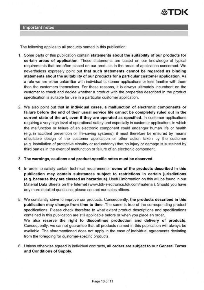 Datasheet page 10