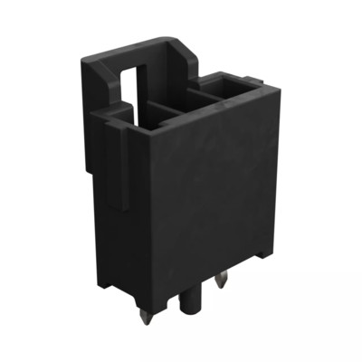 Ultra-Fit Vertical Header, 3.50mm Pitch, Single Row, 3 Circuits, with Kinked Pins, 0.76µm Gold (Au) Plating, Glow-Wire Capable, Black for sale