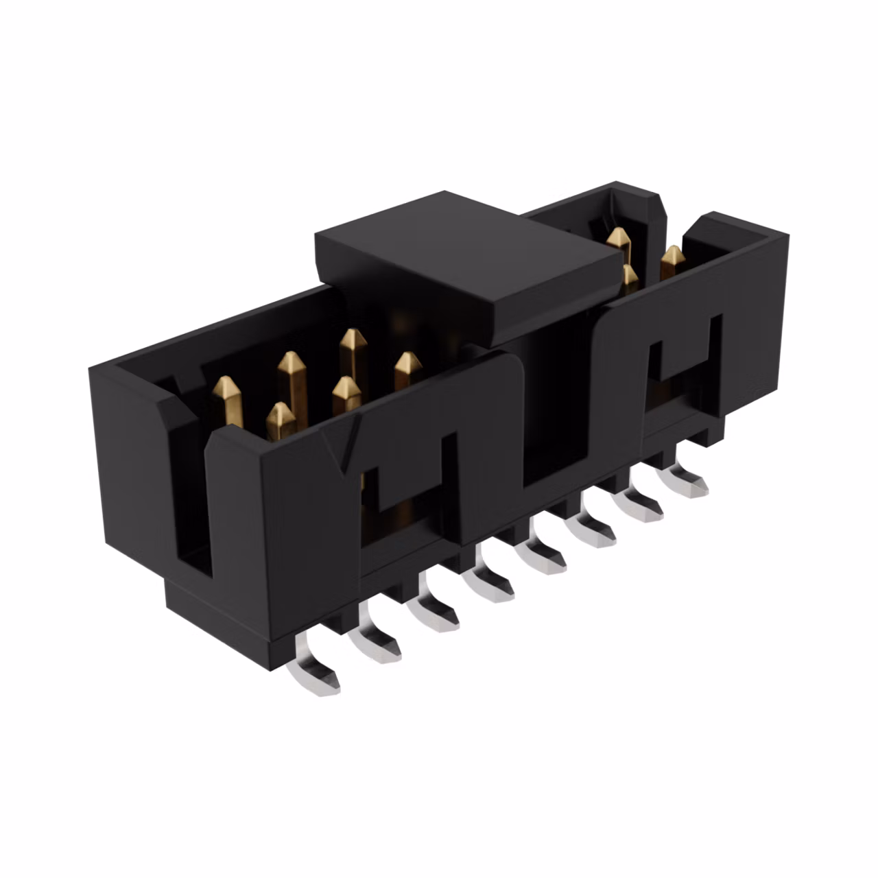 2.00mm Pitch, Milli-Grid PCB Header, Dual Row, Vertical, Surface Mount, Shrouded, 40 Circuits, 0.38µm Gold (Au) Plating, Dual Side Slots, Dual Friction Locks, Center Polarization, with Cap, Tube