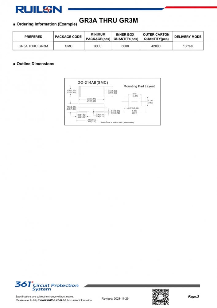 RUILON GR3D datasheet page 3