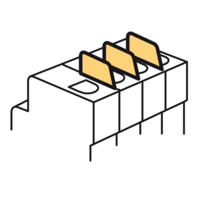 Insulating shield for MCB-DX³ - 1 module per pole - For DX³ MCBs - Separates terminals for high cross section cables for sale