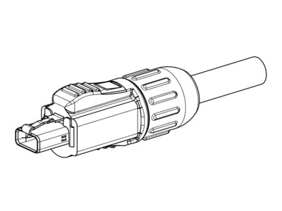 T1 Industrial Single-Pair Ethernet (SPE) Field Attachable Connector, 2 Poles, Straight, Male, Cable Diameter 4.80mm for sale