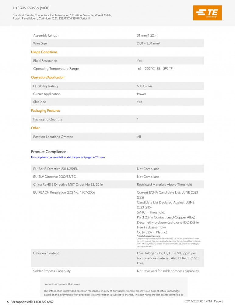 M39029/31-228 technical document page 3
