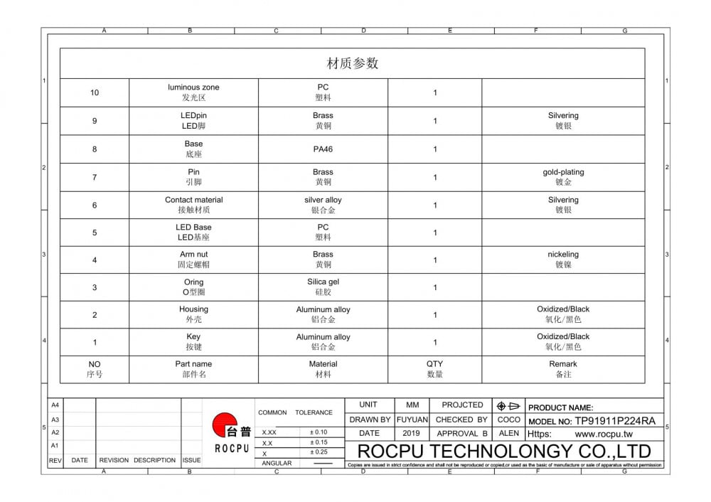 TP91911P224RA technical drawing page 3