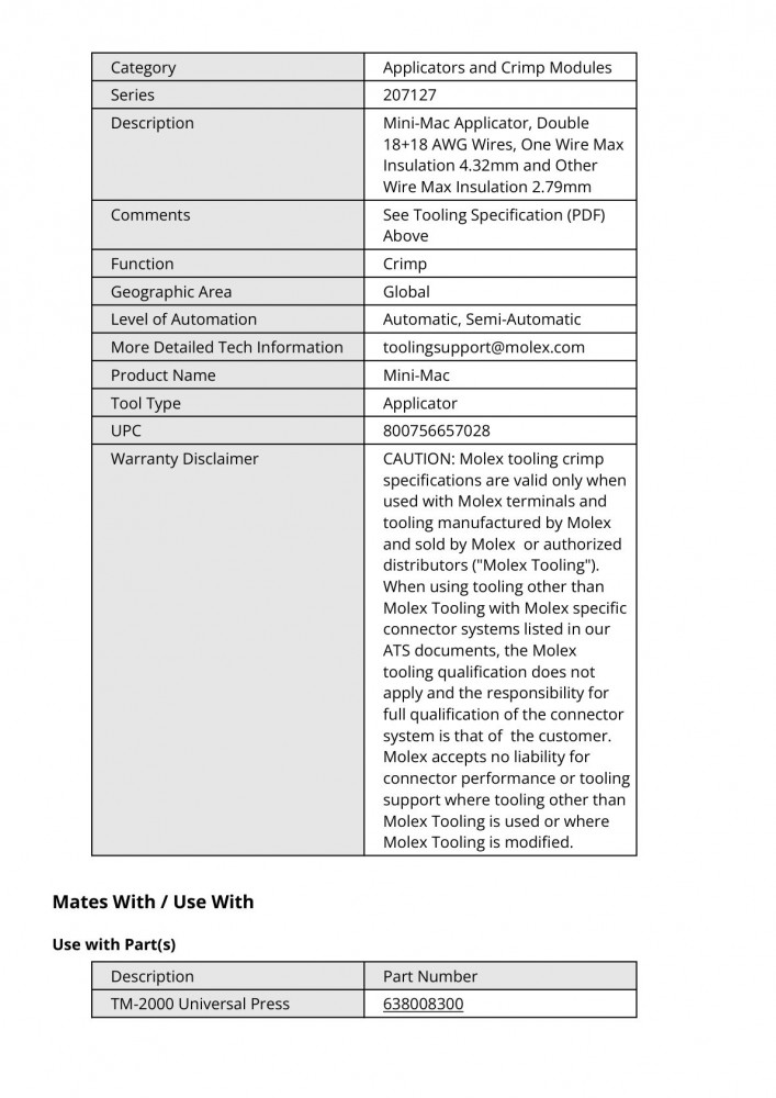 Molex 638933000 document image, page 2