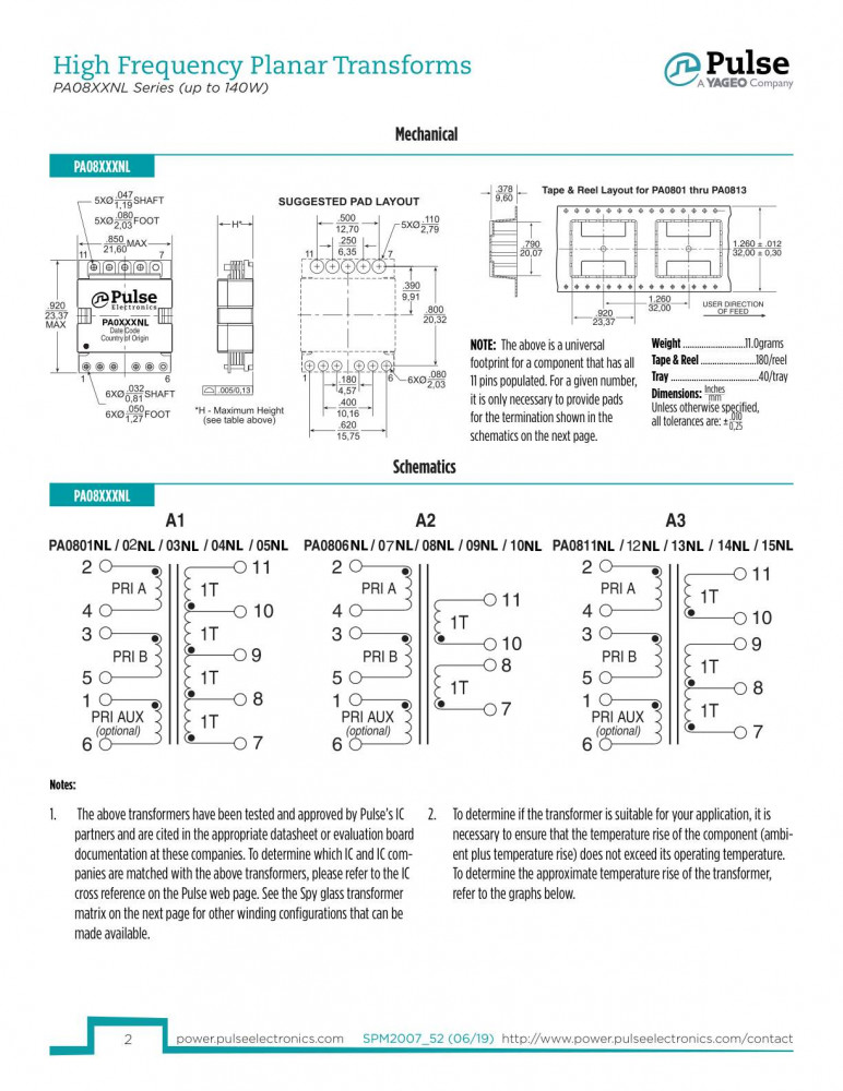 PA0803NL datasheet page 2