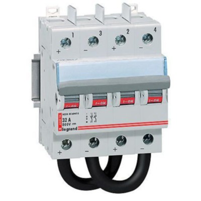 Modular switch disconnector - IS 63A 800V DC - 63A 800V DC DC 21B rating - 4-module emergency stop for photovoltaic applications for sale