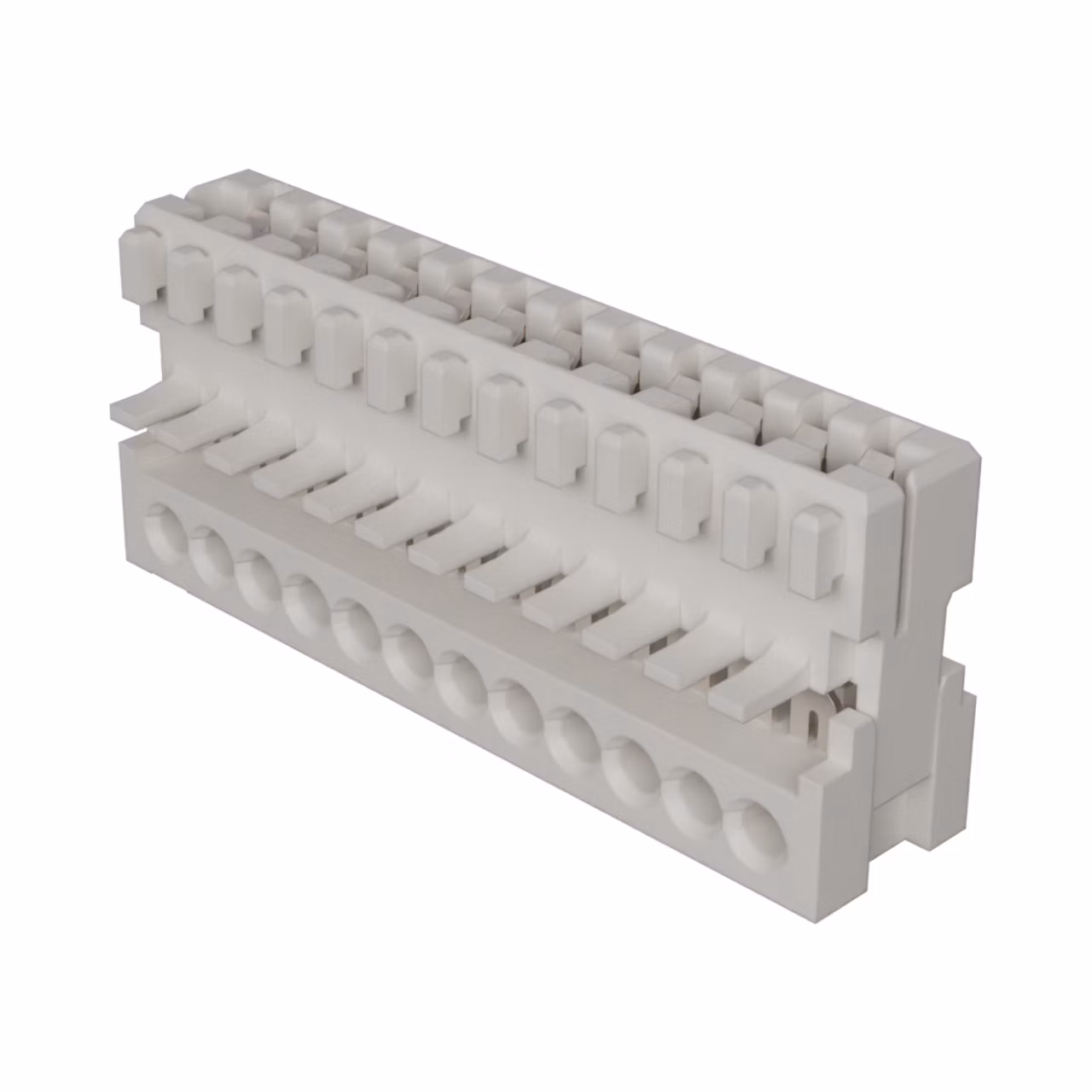 Appli-Mate RAST 2.5 IDT Housing, 2.50mm Pitch, Female, 12 Circuits, Beaded Terminal, All Position Keys, Slotted Endwalls for sale