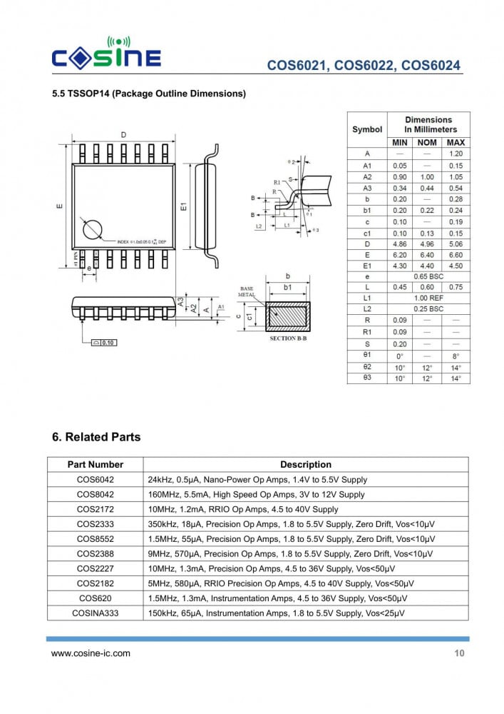 COS6022SR datasheet page 10