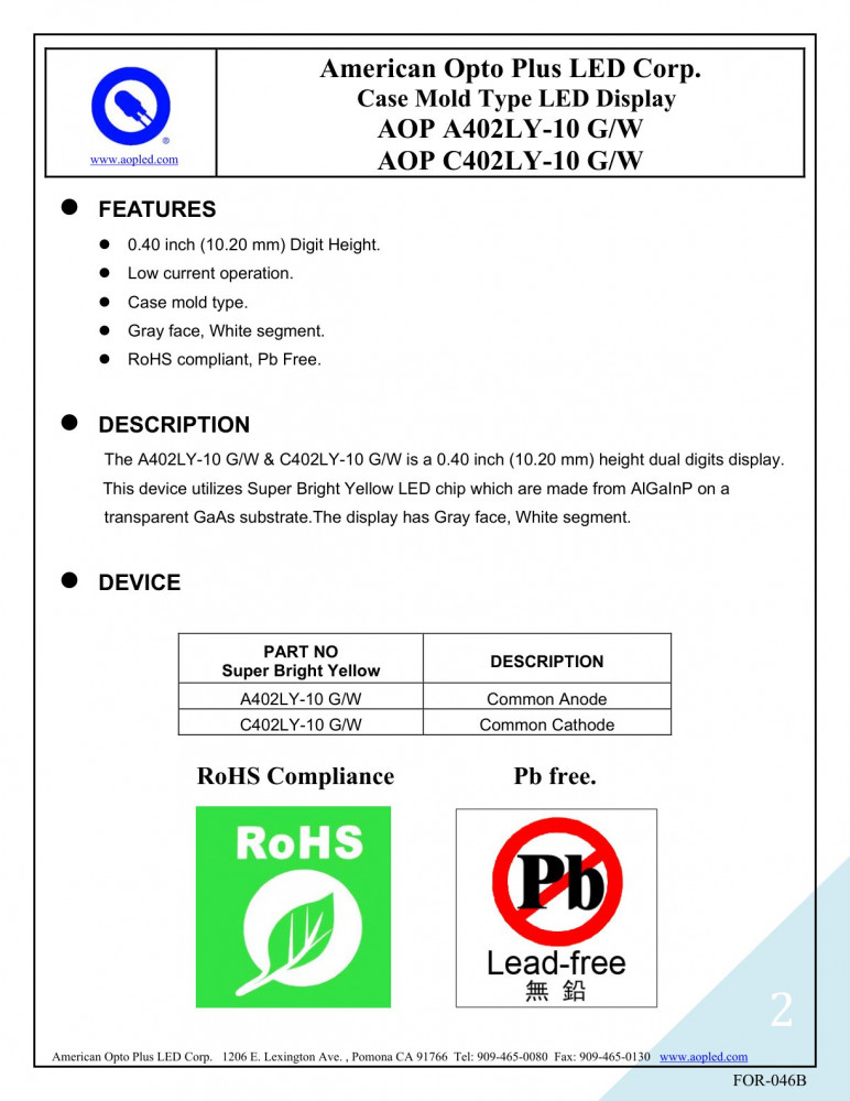 C402LY-10 datasheet page 2