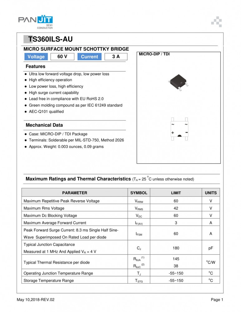 TS360ILS-AU datasheet page 1