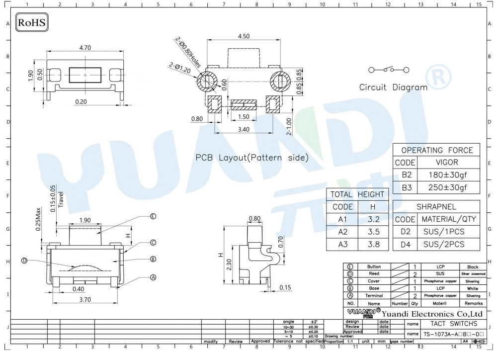 TS-1073A-A2B2-D4 technical document page