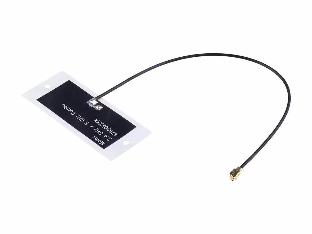 2.4GHz / 5GHz Wi-Fi Stand Alone Antenna, 16.00mm Width, 150.00mm Cable Length, Compatible with U.FL / I-PEX MHF Connectors for sale