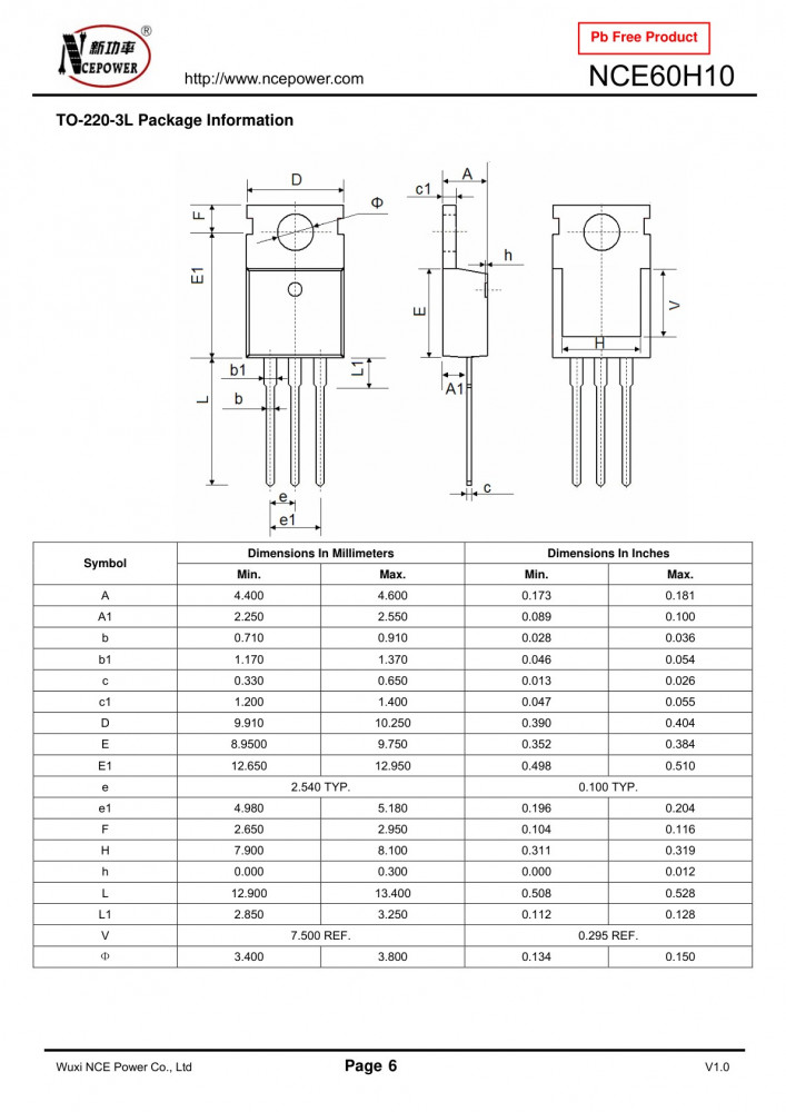 NCE60H10 datasheet page 6