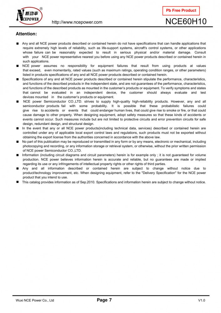 NCE60H10 datasheet page 7