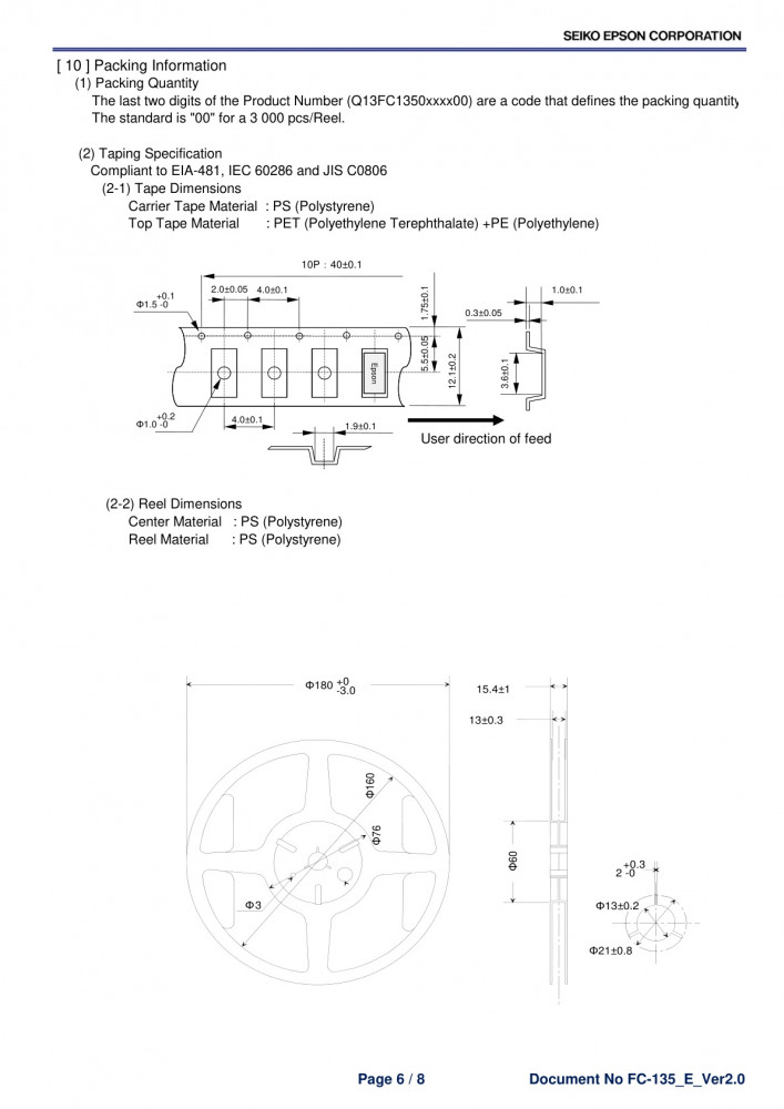 EPSON FC-135 datasheet page 6