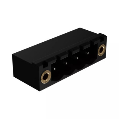 5.00mm Pitch Eurostyle Right-Angle PCB Header, with Threaded Retention Inserts, 4 Circuits for sale