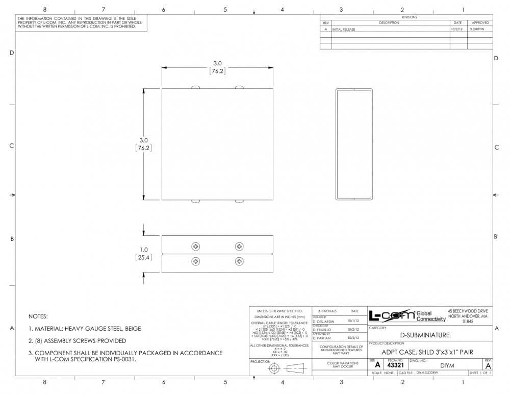 L-com DIYM technical document page