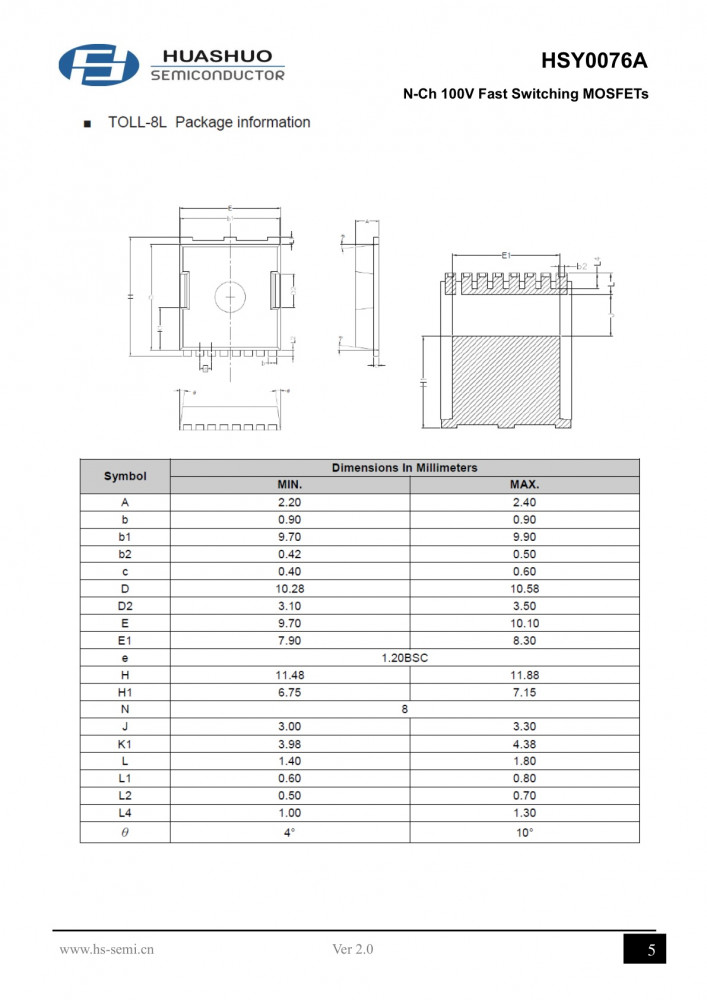 HSY0076A datasheet page 5