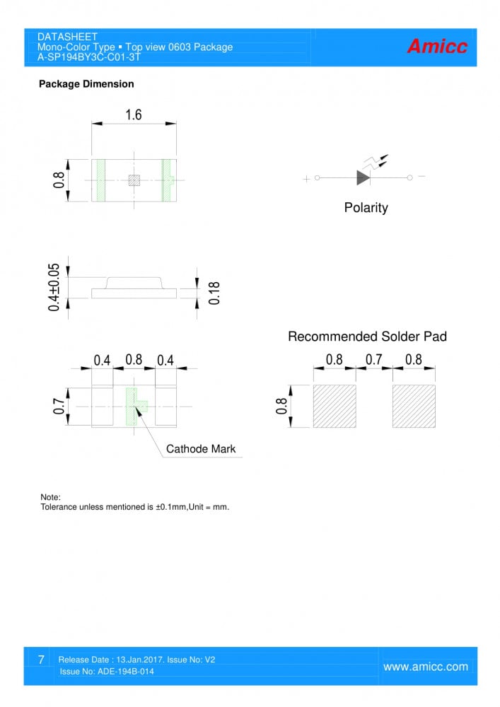 A-SP194BY3C-C01-3T datasheet page 7