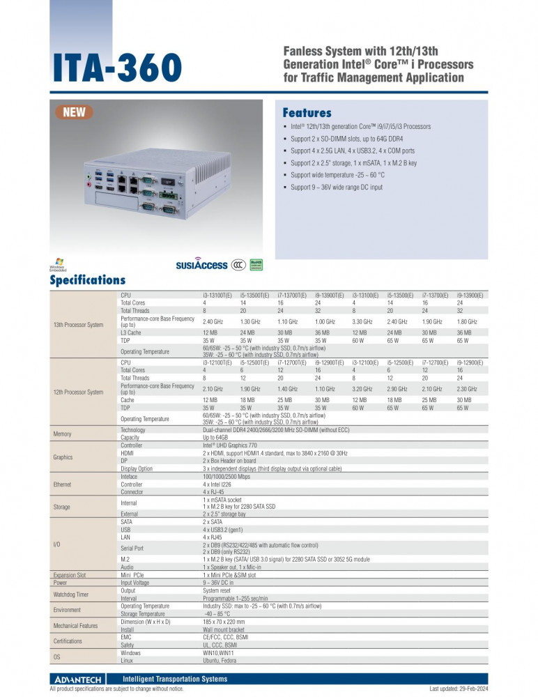 ITA-360 technical document page 1