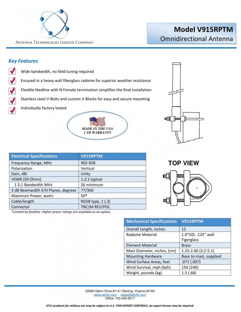 V915RPTM technical document page