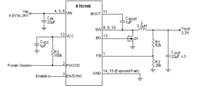 RT8288A - 4A, 21V 500kHz Synchronous Step-Down Converter
