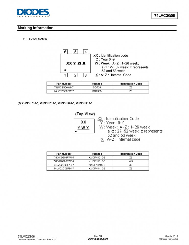 74LVC2G06FW4-7 datasheet page 6