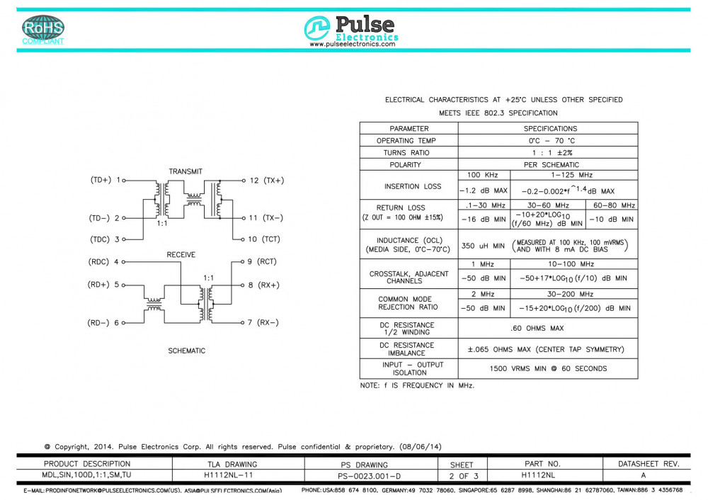 H1112NLT datasheet sheet 2