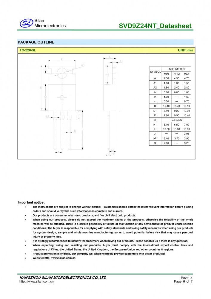 SVD9Z24NT datasheet page 6