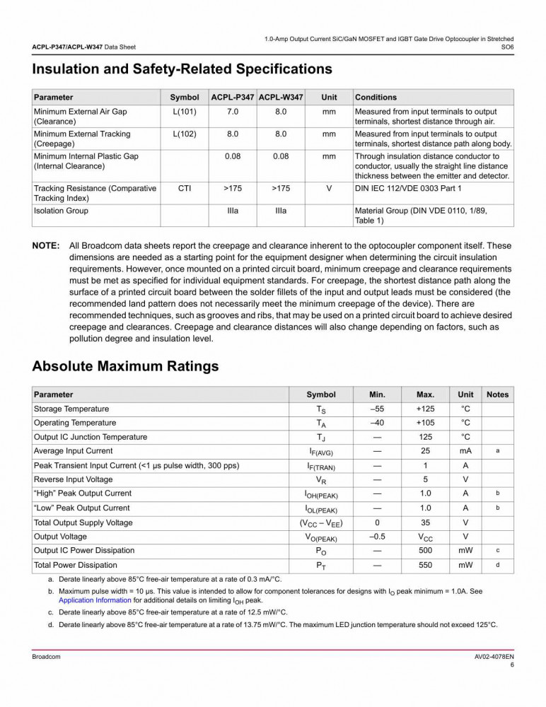 ACPL-W347 datasheet page 6