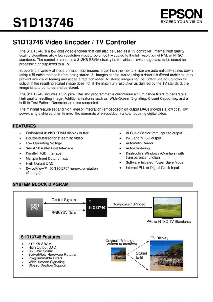 S1D13746 technical document page 1