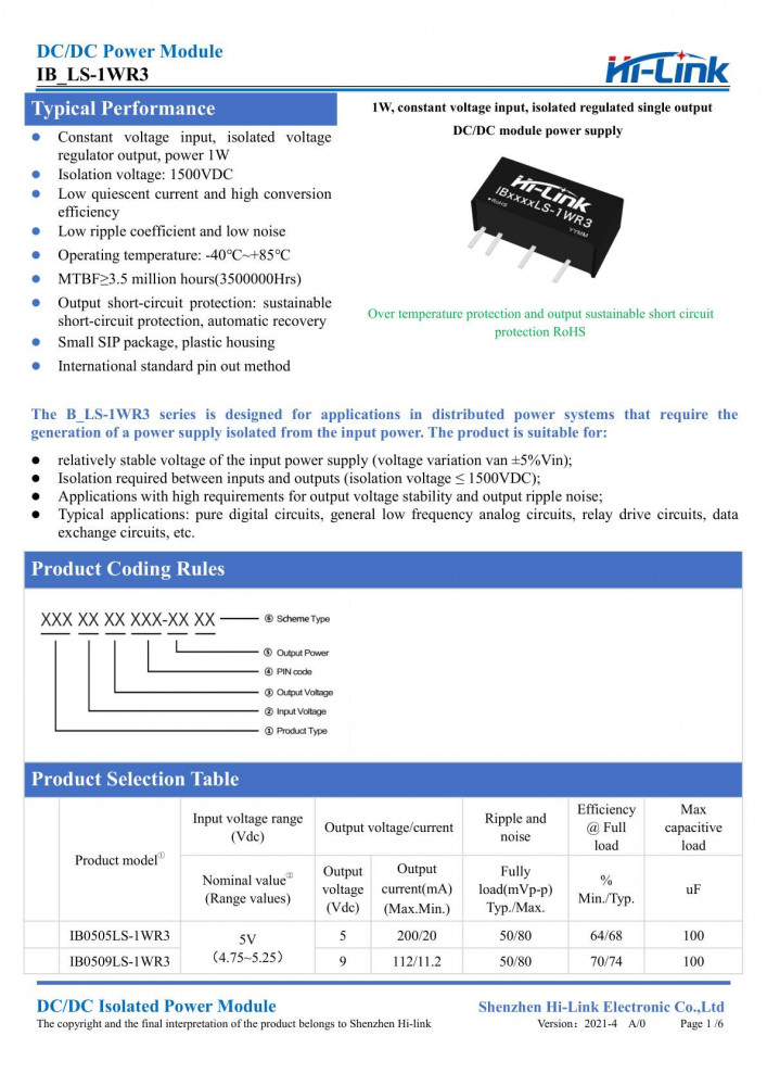 IB1205LS-1WR3L datasheet page 1