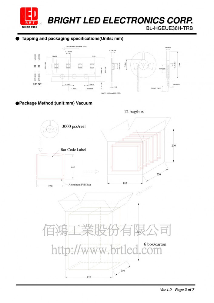 BL-HGEUE36H-TRB datasheet page 3