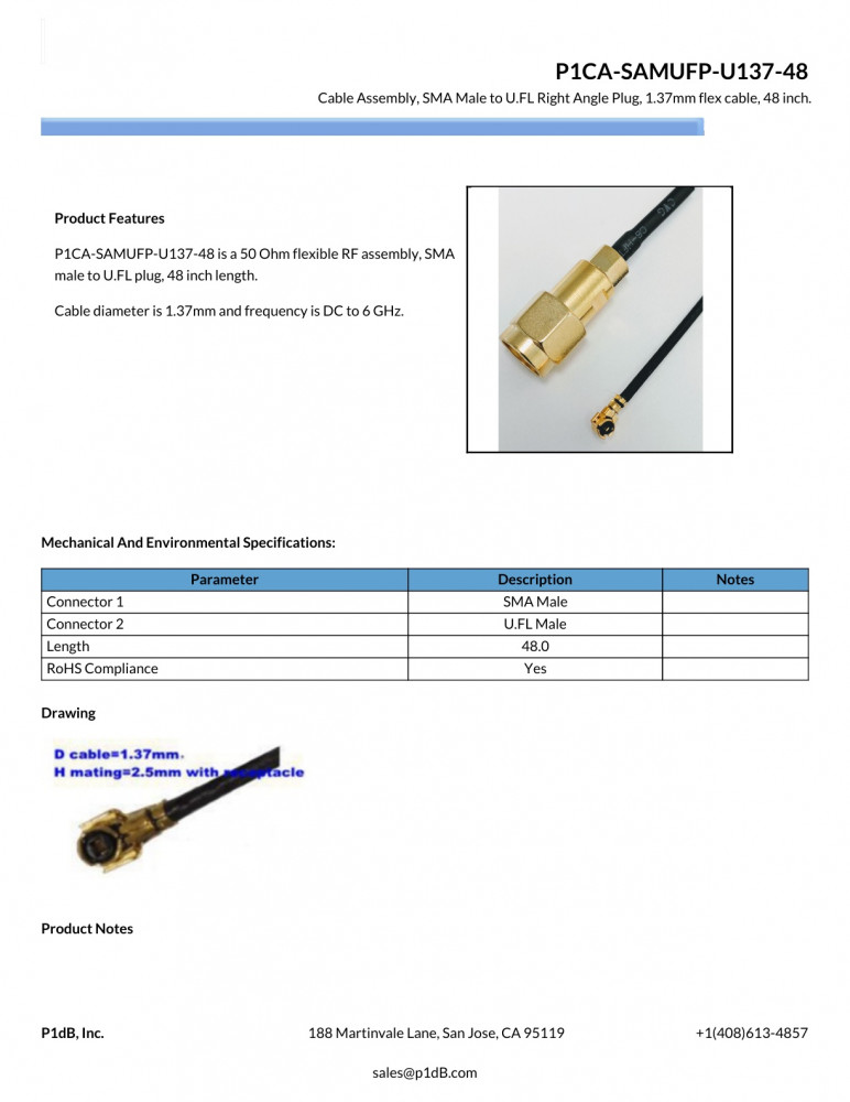 P1CA-SAMUFP-U137-48 product documentation image