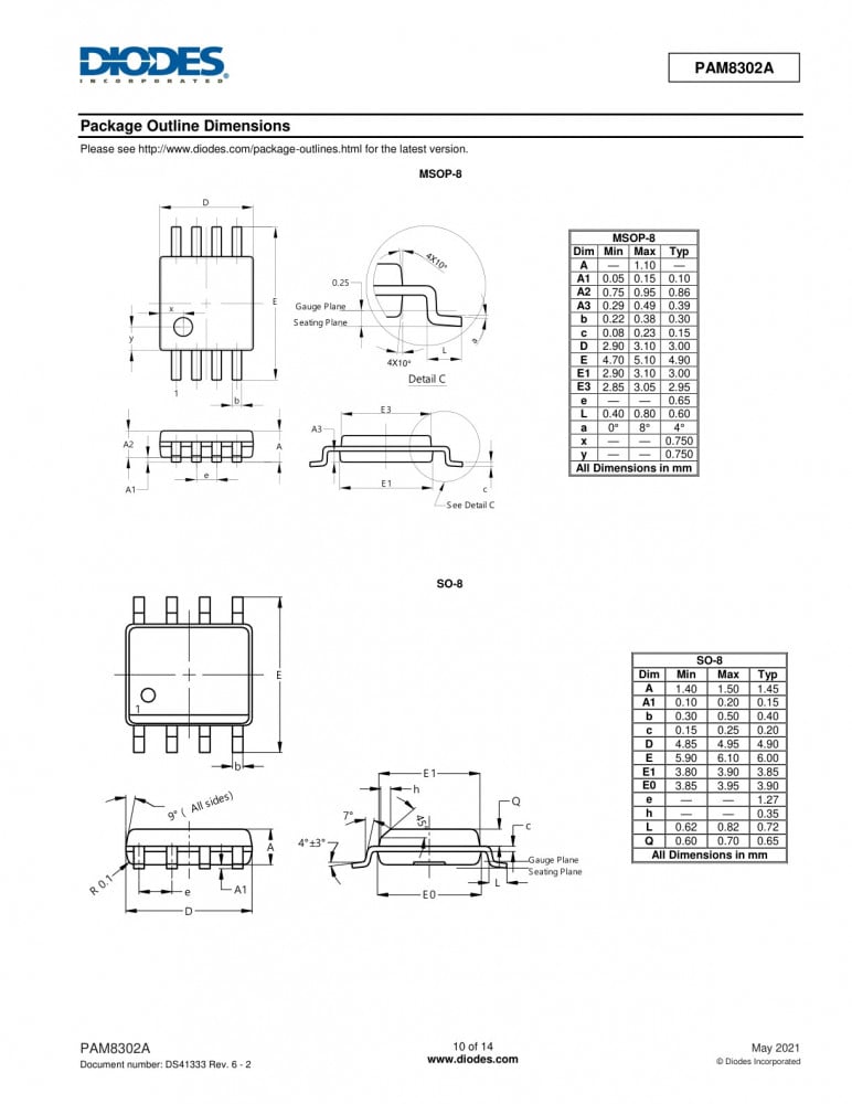PAM8302A datasheet page 10