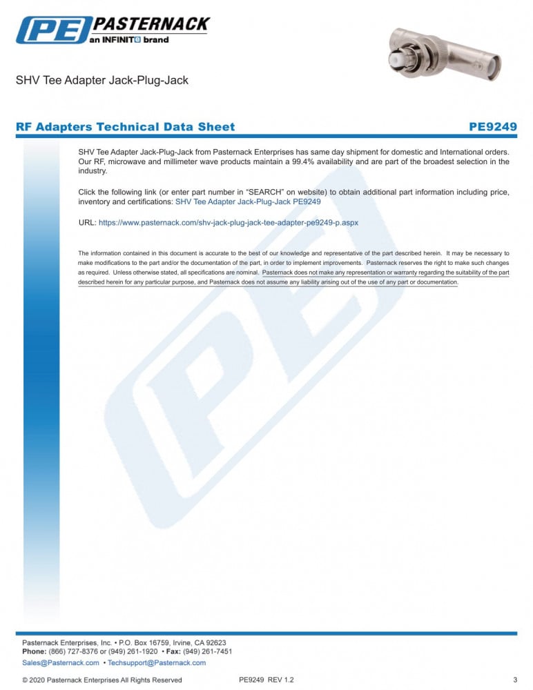 PE9249 datasheet page 3