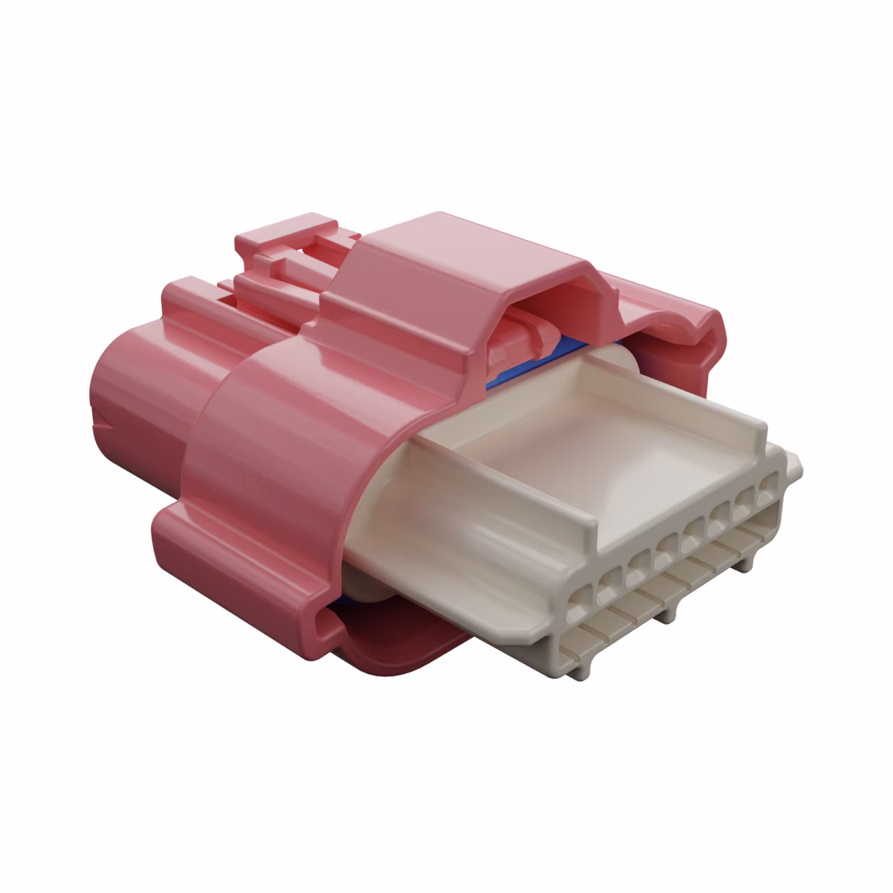 Squba Sealed Plug Assembly with Clipslot, 1.80mm Pitch, Single Row, 2 Circuits, Pink