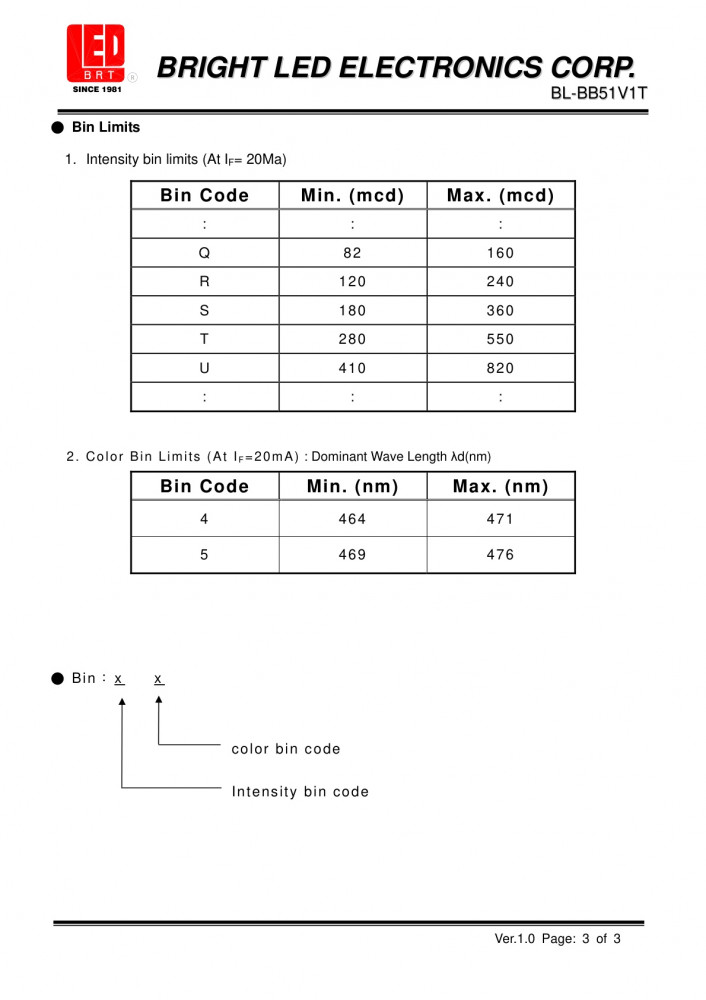 BL-BB51V1T datasheet page 3