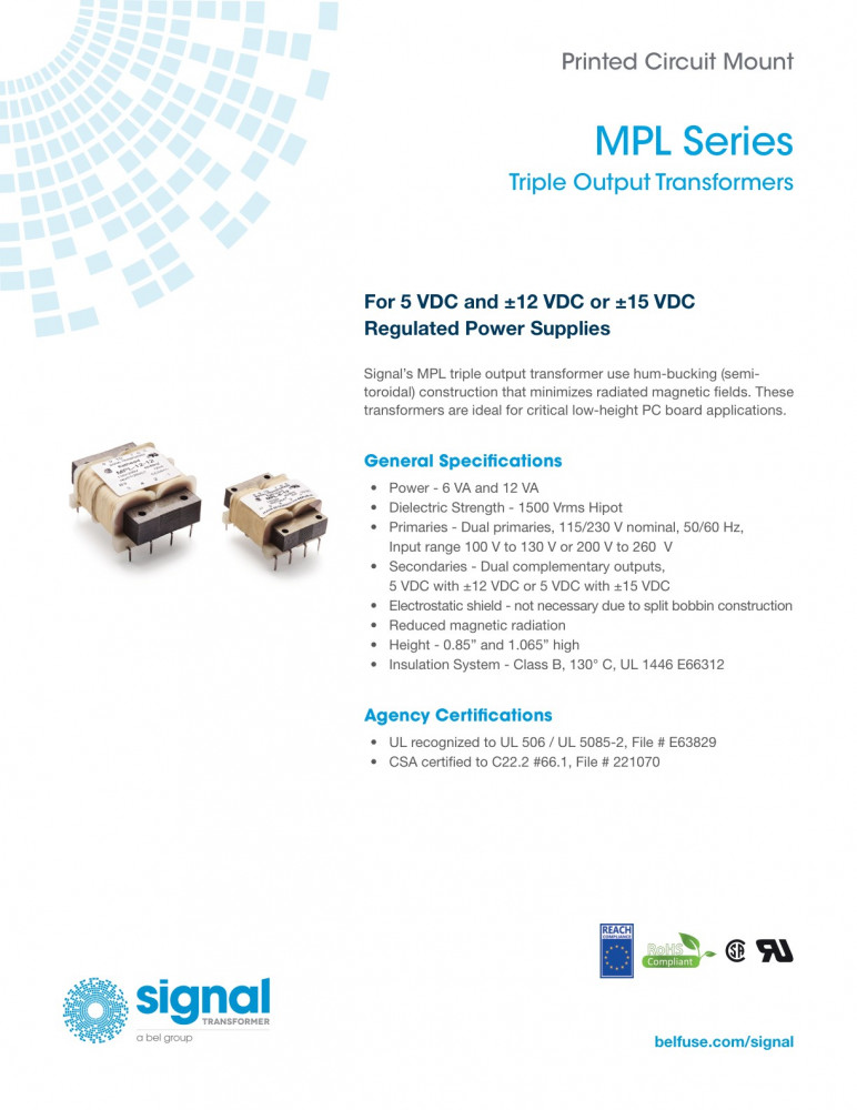 MPL series technical document page 1