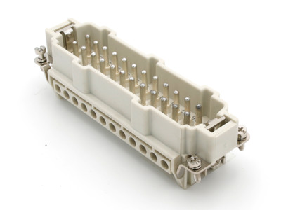 Heavy-Duty Crimp Contact Insert, Male, 16-Pole, 16A, Numbered 1-16, for Crimp Contacts, Size 16B «77x27»
