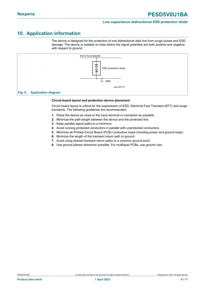 PESD5V0U1BA datasheet page 6