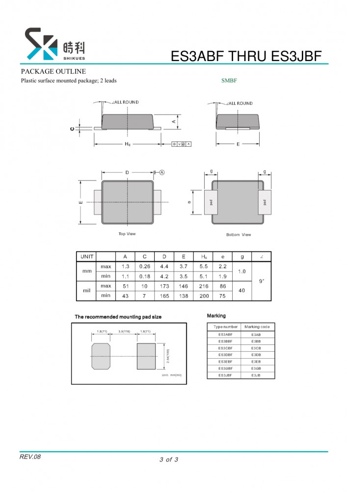 ES3ABF datasheet page 3