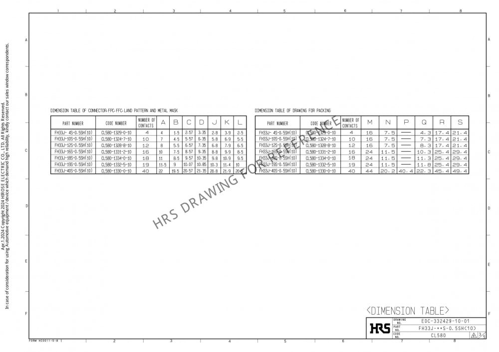 HRS FH33J mounting instructions page 3